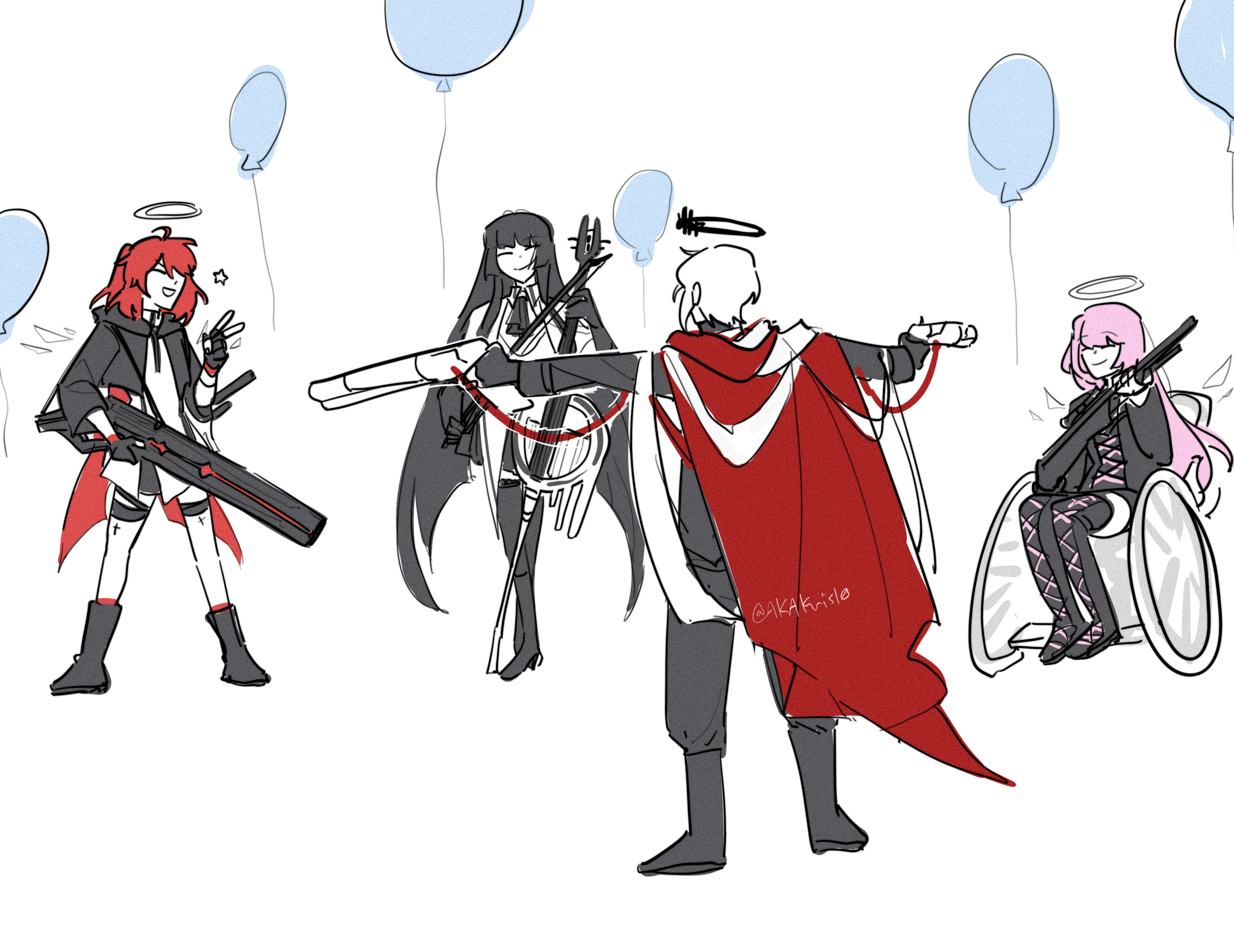 Safebooru - akakris10 arknights black hair black halo cape detached ...