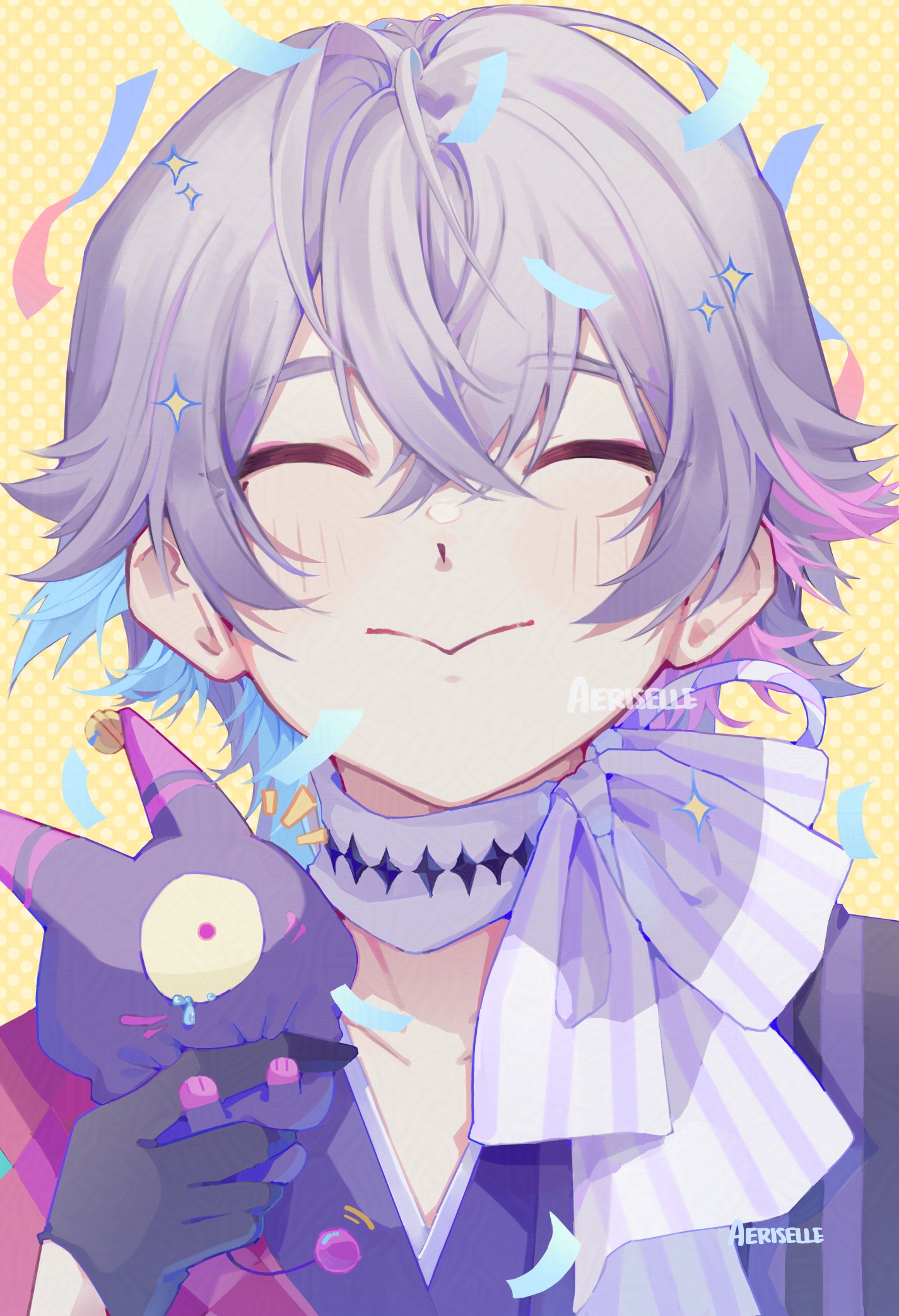 Safebooru - 1boy aeriselle alternate hair length alternate hairstyle ...