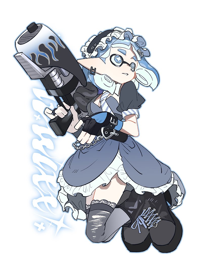 Safebooru - 1girl black footwear black gloves black hairband black sleeves black thighhighs ...