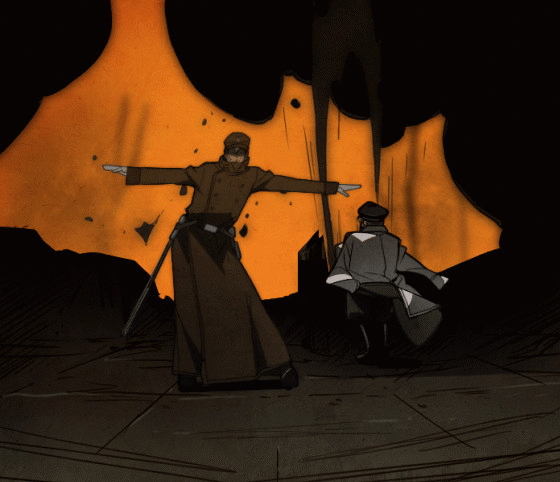 Safebooru - 2boys animated animated gif boots captain (hellsing ...