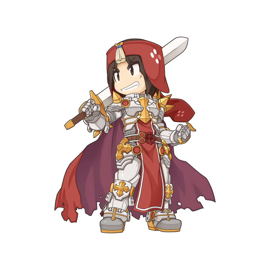 Safebooru - 1boy armor armored boots belt boots breastplate brown belt brown eyes brown hair ...