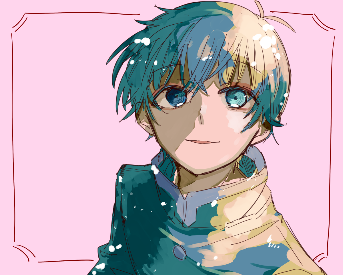 Safebooru - 1boy aqua eyes aqua hair aqua jacket eyeshadow hanechire8 jacket kumagawa misogi ...