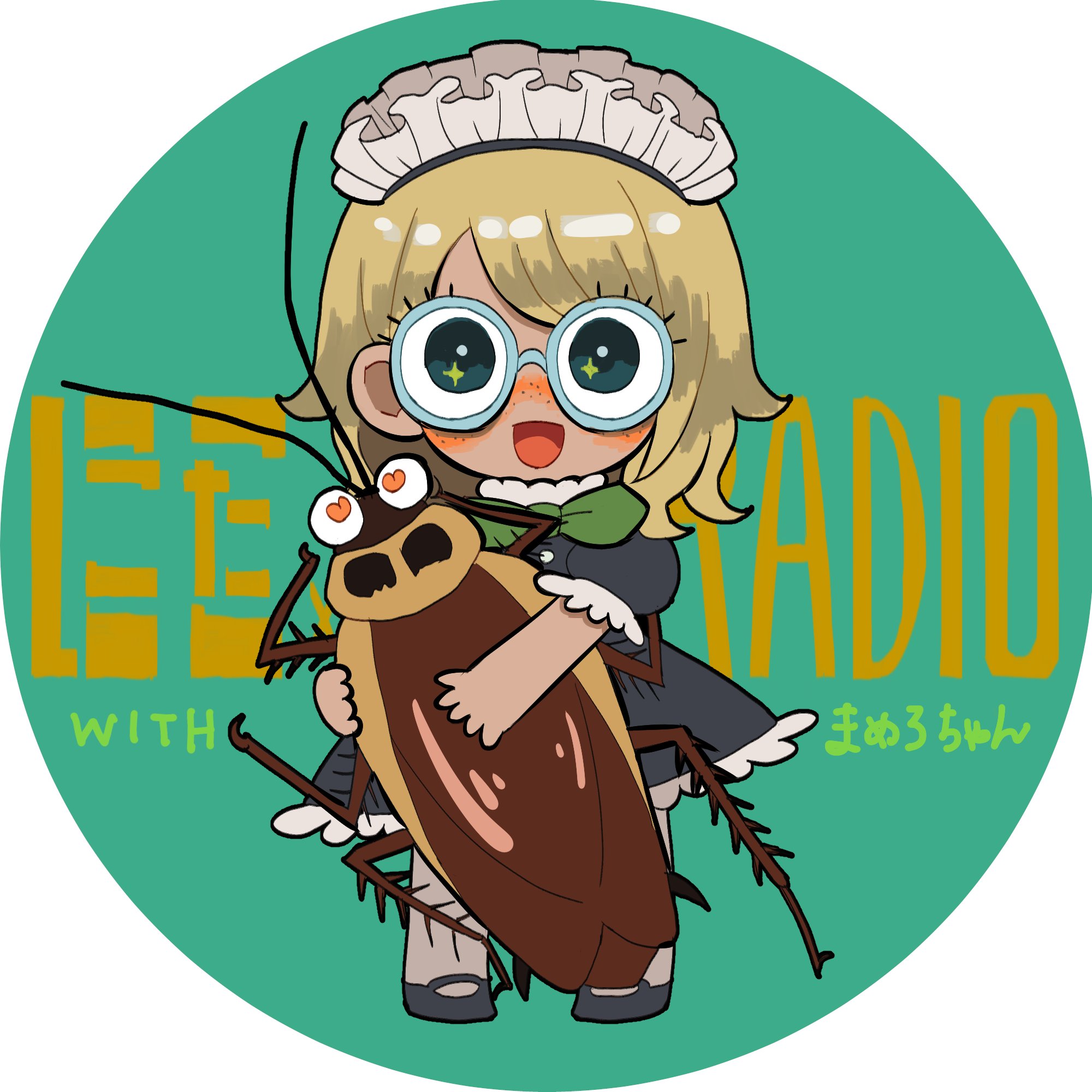 Safebooru - 1girl black dress blonde hair blue eyes borrowed character bug chibi cockroach ...