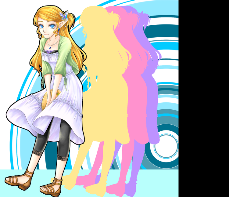 Safebooru - blonde hair blue eyes chikuwa (rinka) contemporary dress ...