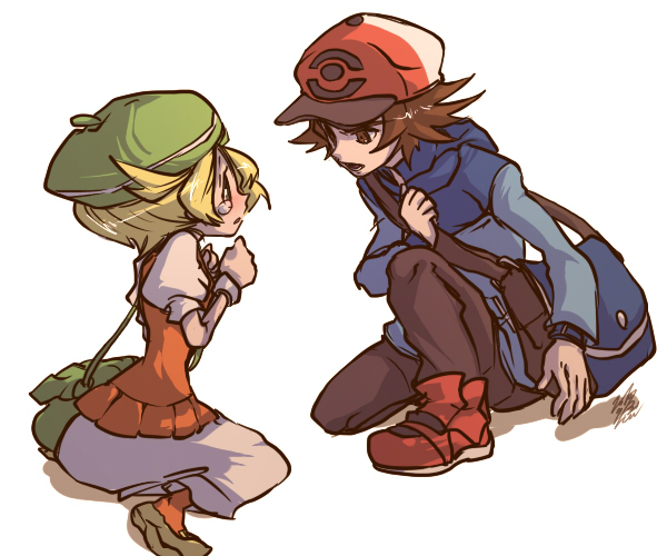 Safebooru - baseball cap bel (pokemon) bell (pokemon) blonde hair brown ...