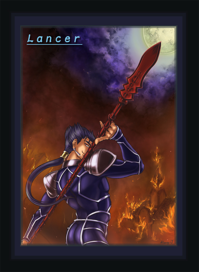 Safebooru - 1boy alvast50 blue hair character name church fate/stay ...