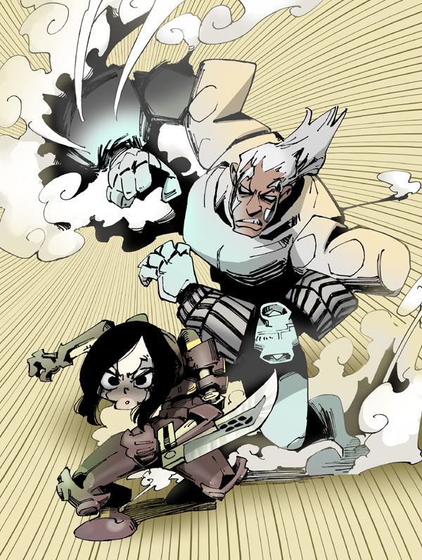 Safebooru - black hair cyborg gally gunnm heiya masanori jashugan knife ...
