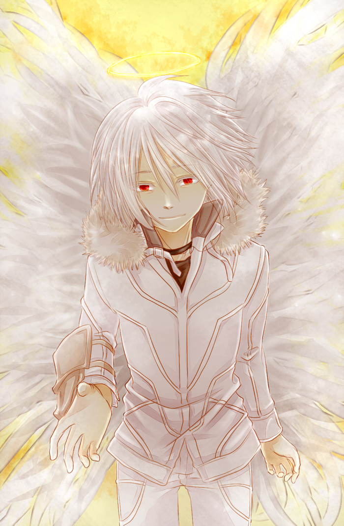 Safebooru - accelerator angel halo red eyes to aru majutsu no index ...