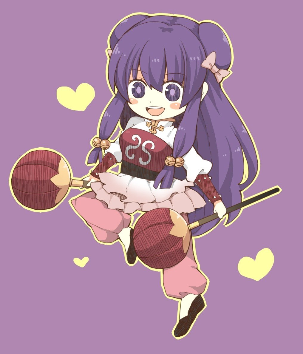 Safebooru - 1girl bell black footwear bow chinese clothes chui (weapon ...