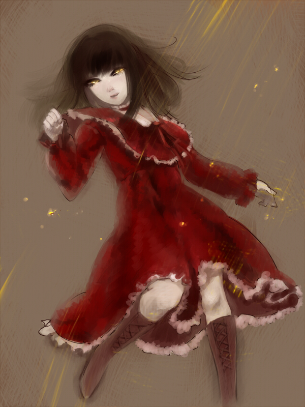 Safebooru - boots dress fatal frame fatal frame 4 ghost gray parrot ...