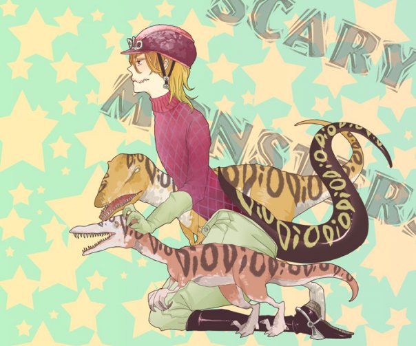 Safebooru - diego brando dinosaur jojo no kimyou na bouken scary ...