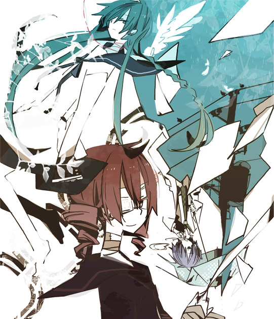 Safebooru - drill hair eyepatch kaito kasane teto red hair redhead ...
