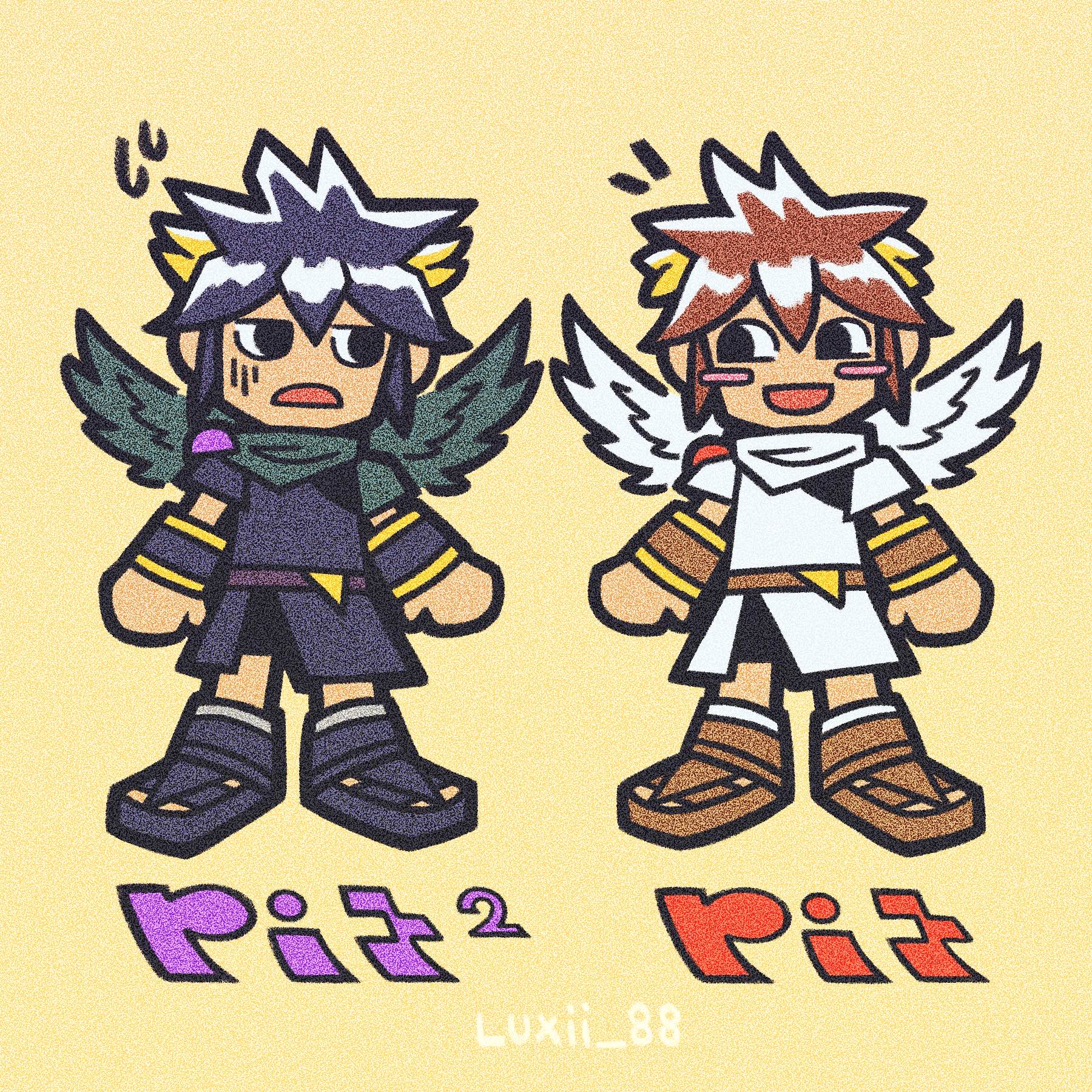 Safebooru - 2boys artist request awesome face character name chibi dark ...