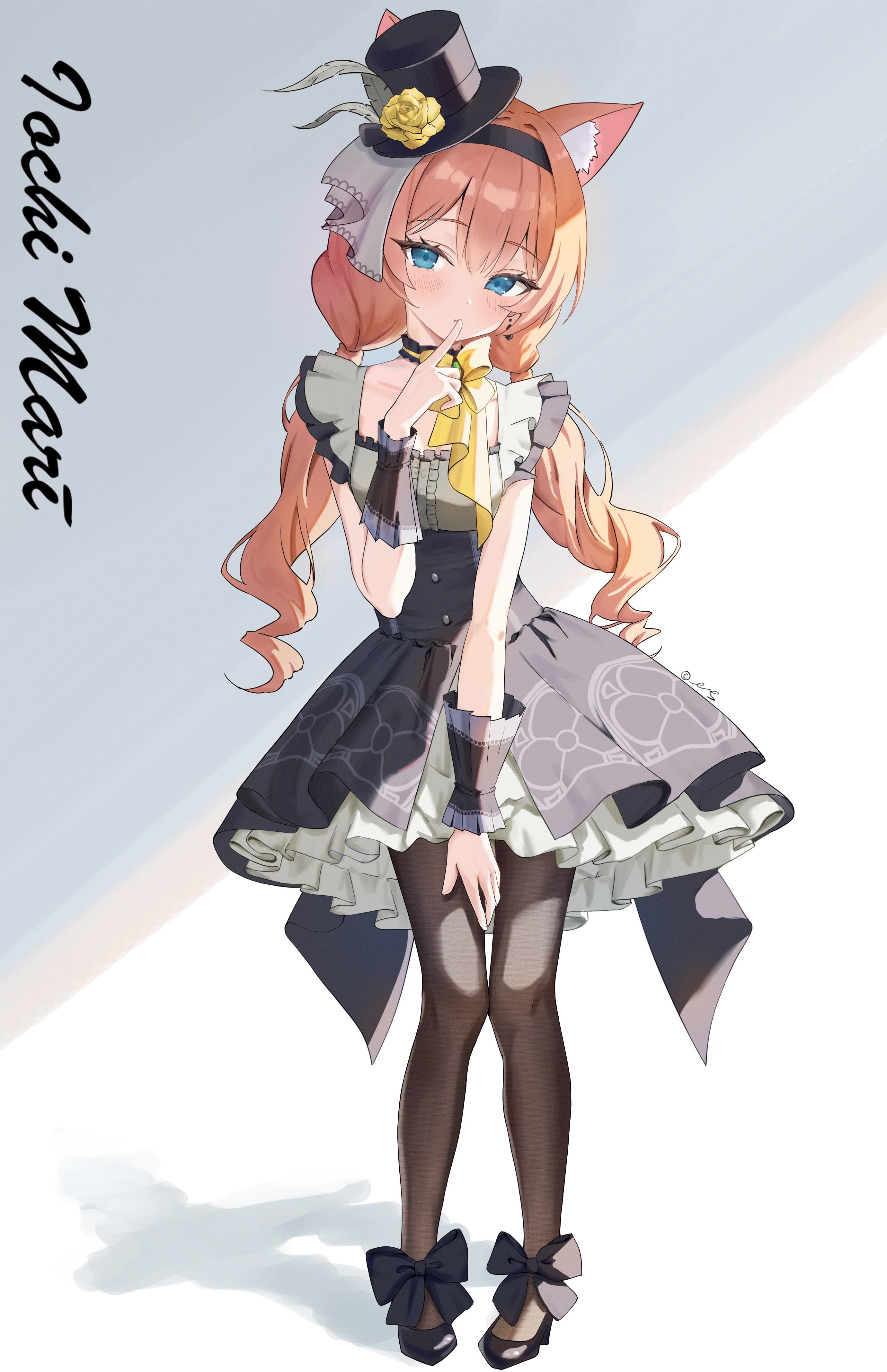 Safebooru - absurdres animal ear fluff animal ears aqua eyes between ...