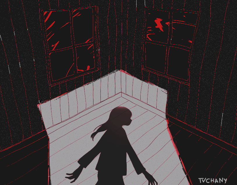 Safebooru - 1girl artist name black background commentary dark english ...