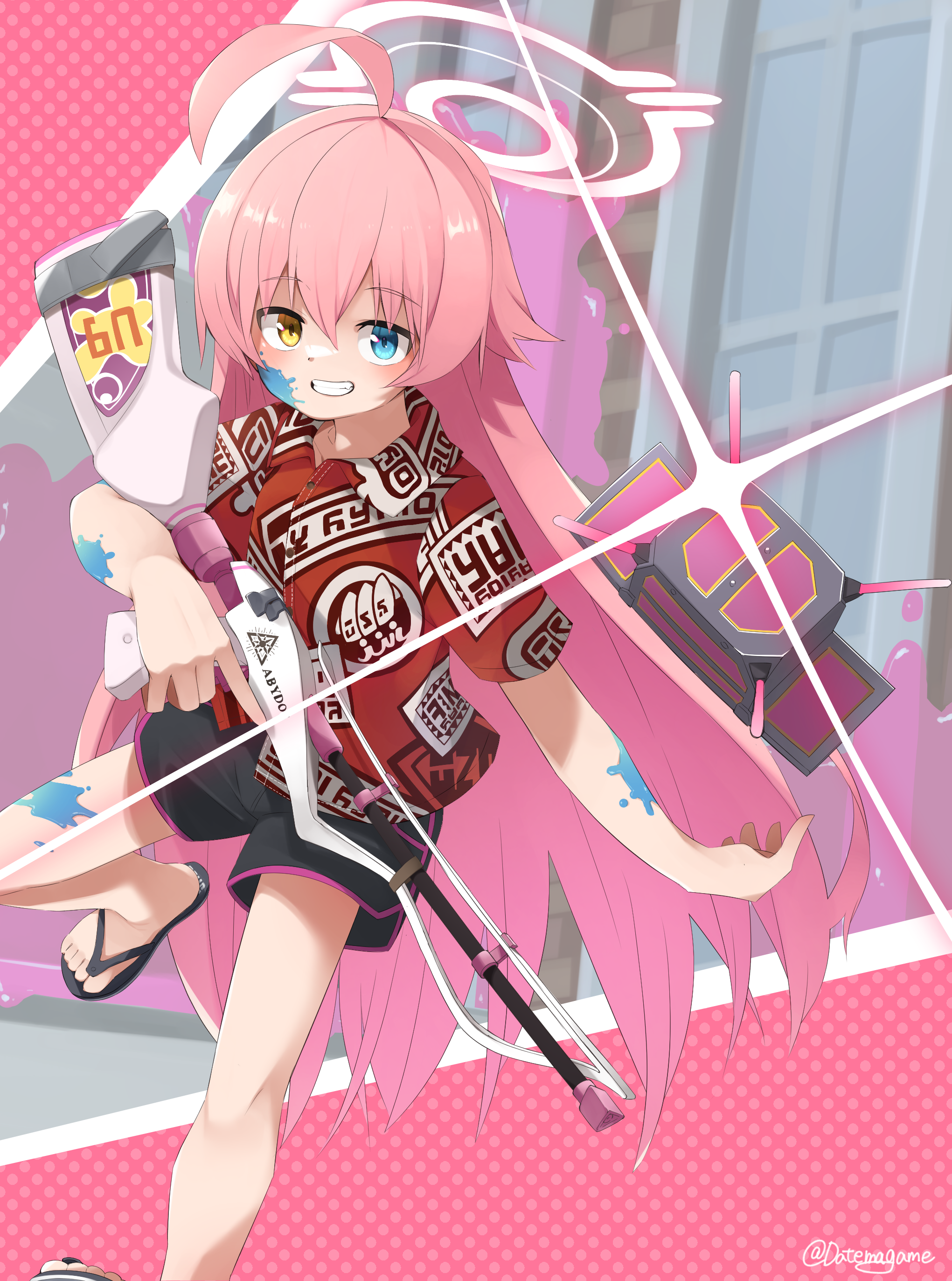 Safebooru - 1girl absurdres ahoge black shorts blue archive blue eyes ...