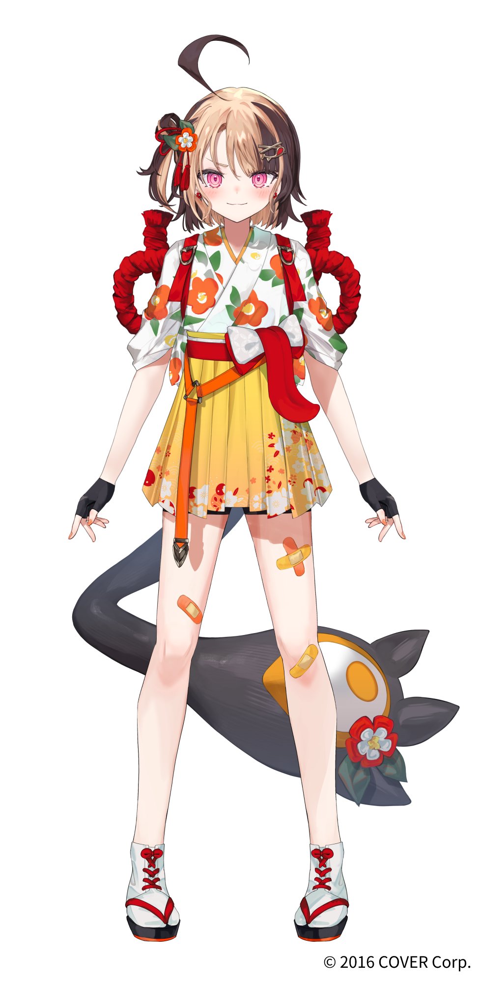 Safebooru - 1girl ahoge bandaid bandaid on knee bandaid on leg bandaid on thigh bike shorts ...