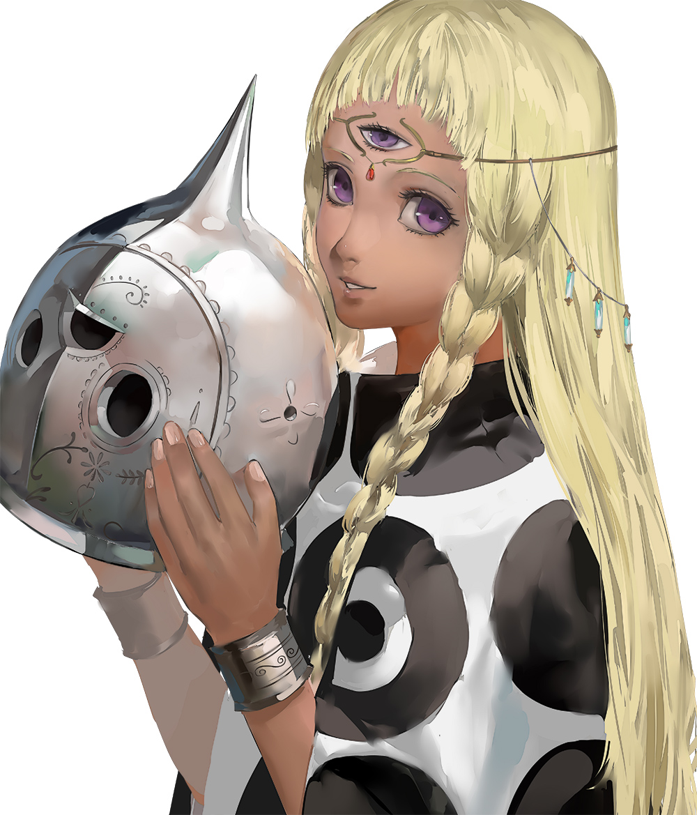 Safebooru - 1girl arched bangs atlus blazpu blonde hair braid collared ...