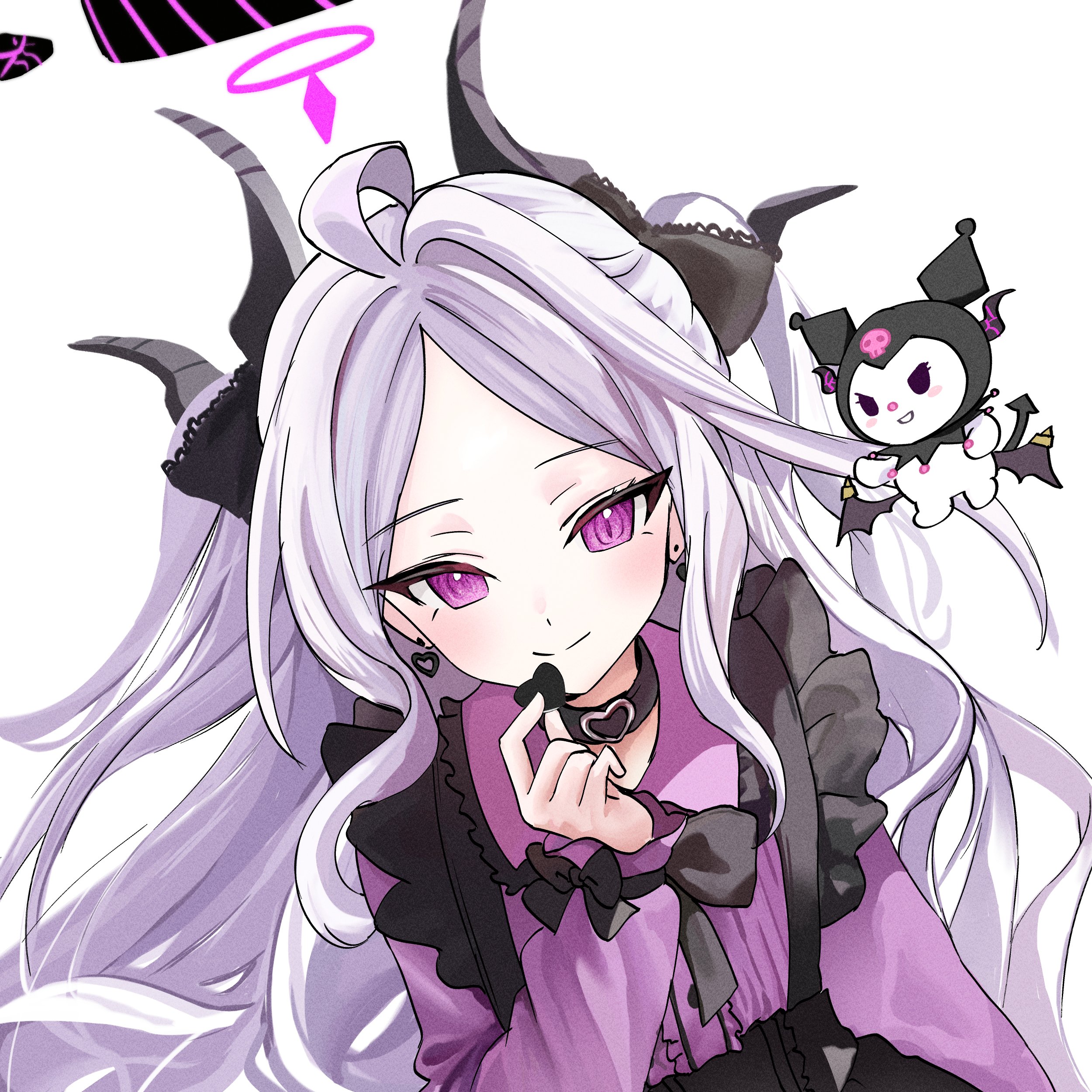 Safebooru - 1girl absurdres black choker black skirt blue archive blush chocolate choker demon ...