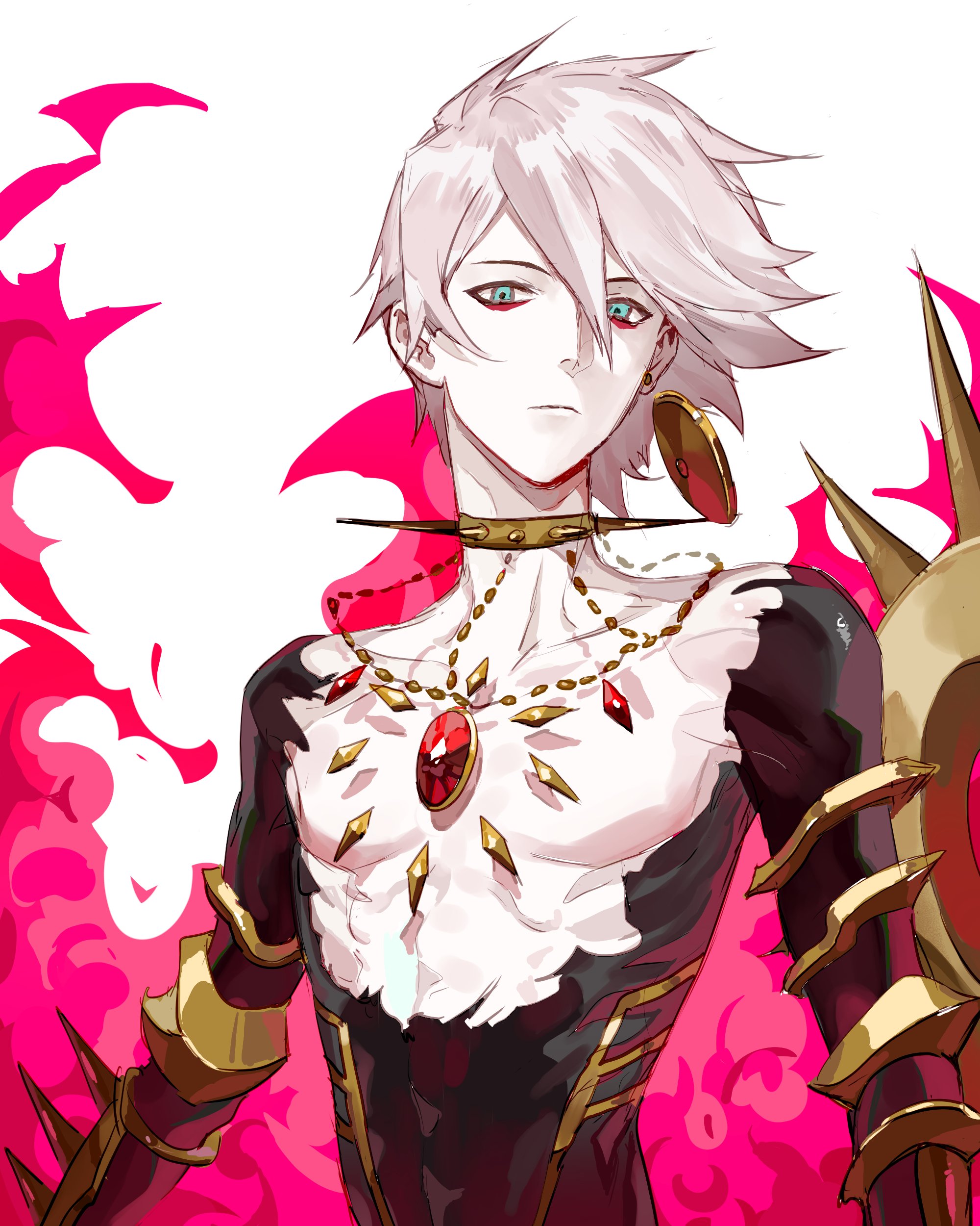 Safebooru - 1boy 21 welkin absurdres armor bare pectorals bishounen ...