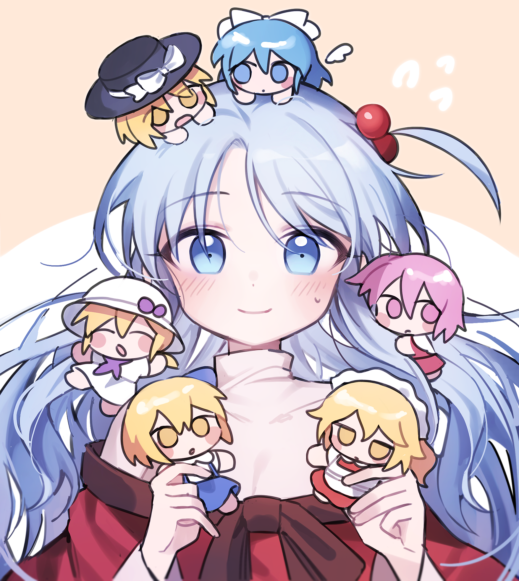 Safebooru - 6+girls :o alice margatroid alice margatroid (pc-98) black hat blonde hair blue eyes ...