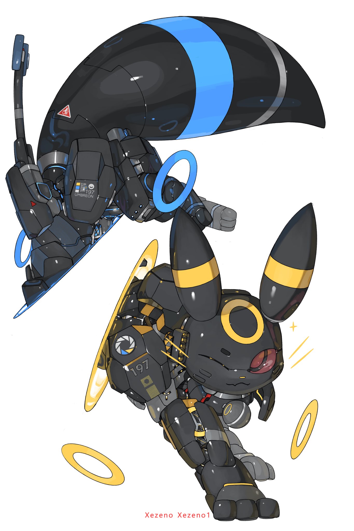 Safebooru - black tail full body highres mechanization one eye closed pokemon pokemon (creature ...