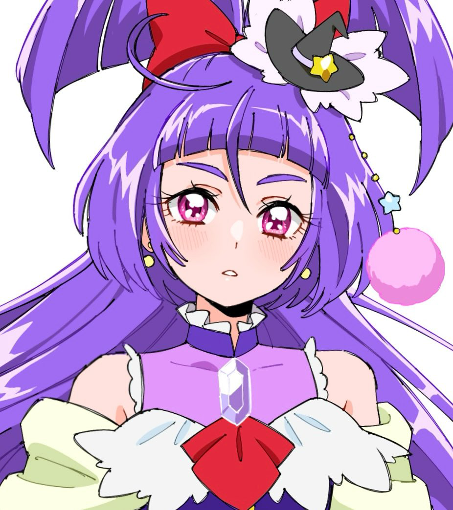 Safebooru 1girl Ahoge Black Hat Blunt Bangs Blush Bow Cure Magical 3280
