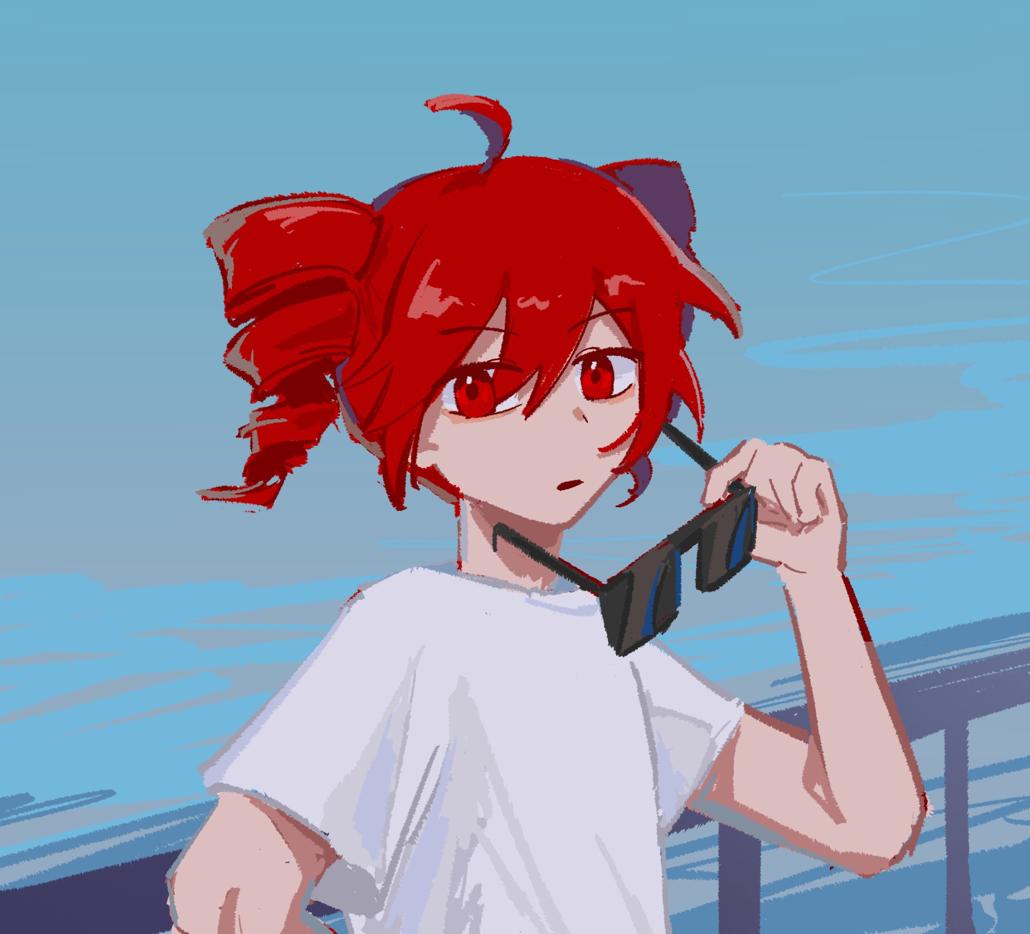 Safebooru - 1girl ahoge alternate costume commentary request drill hair ...