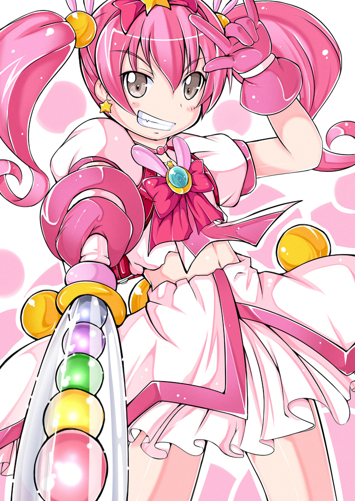 Safebooru - \m/ cosplay foreshortening gloves grin hoshikuzu witch ...