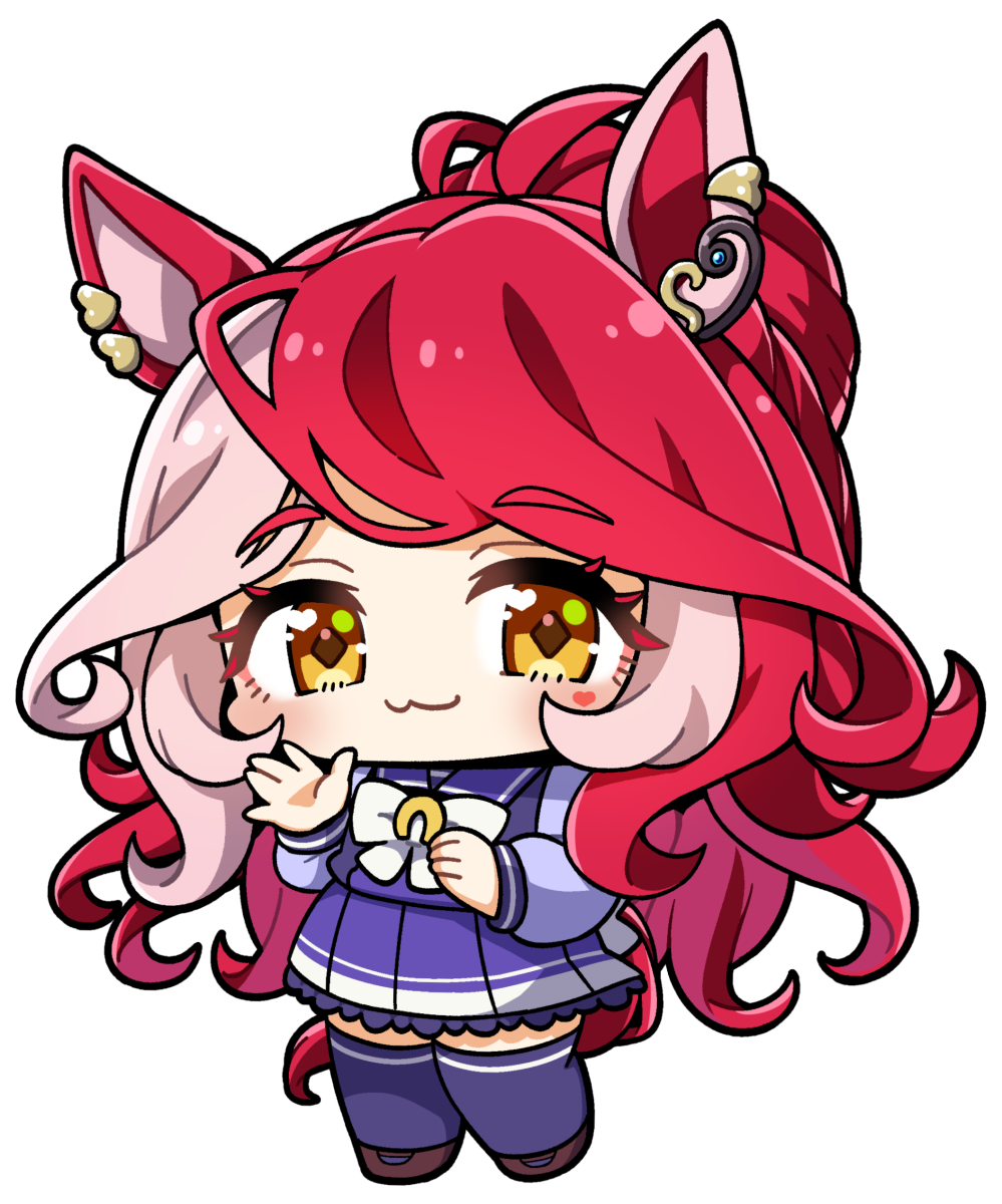 Safebooru - 1girl :3 animal ear piercing animal ears bow bowtie brown ...