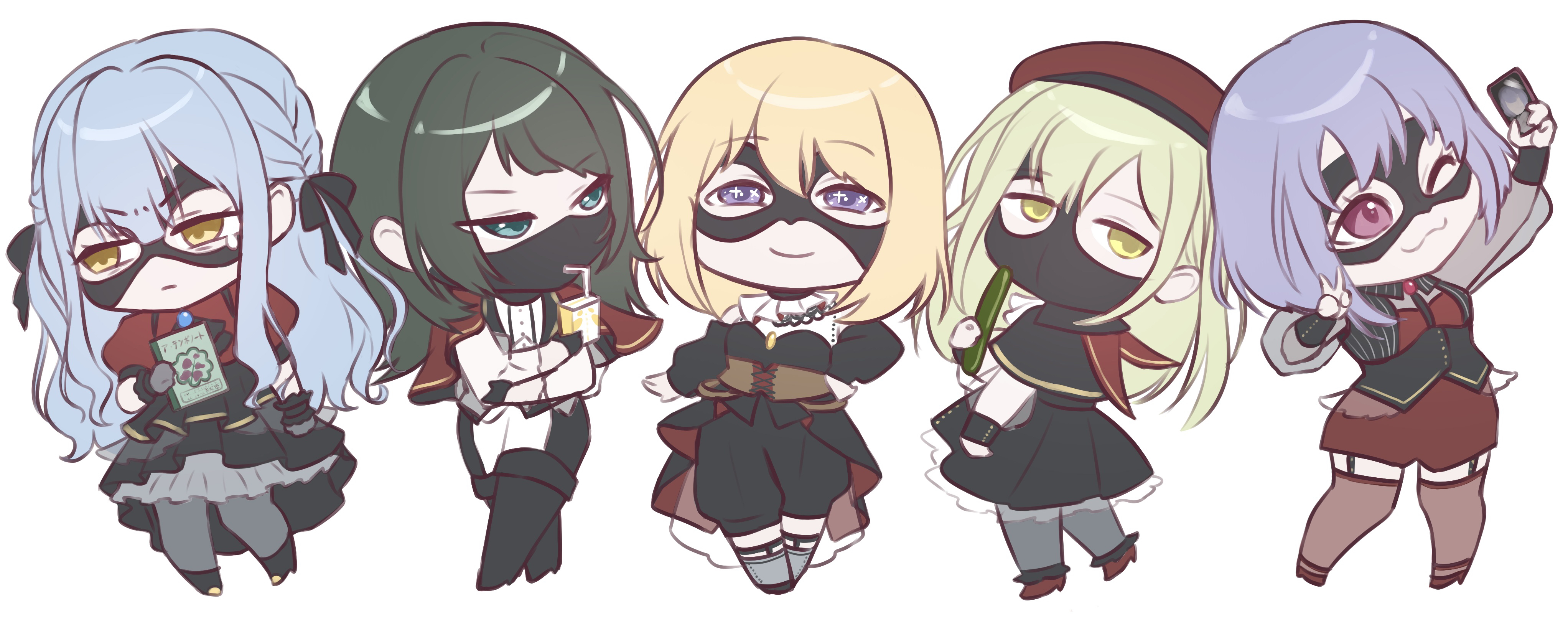 Safebooru - 5girls :3 absurdres amoris (bang dream!) ascot ave mujica (bang dream!) bang dream ...