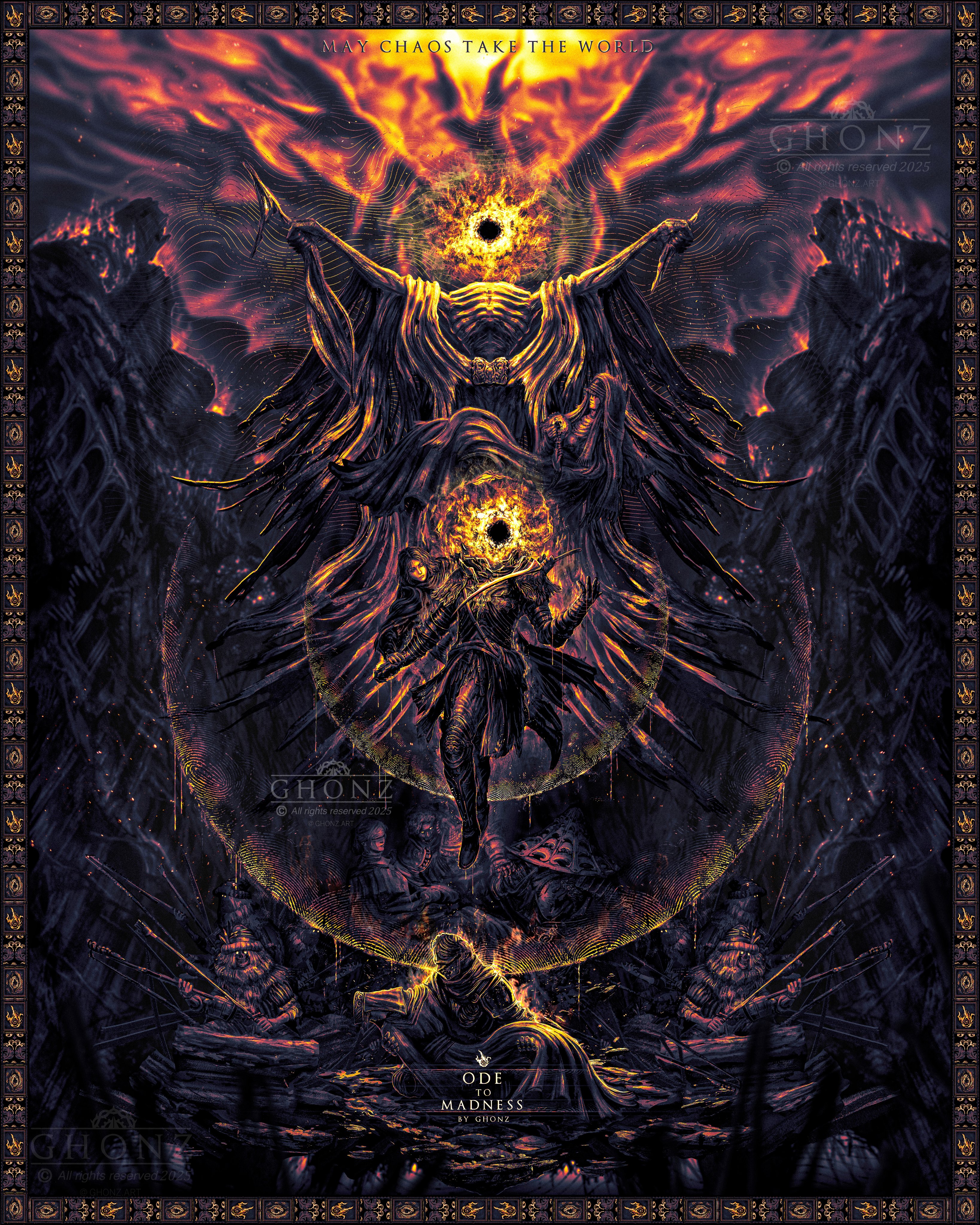 Safebooru - 3girls 6+boys absurdres armor blindfold bloody finger hunter yura coiled sword elden ...