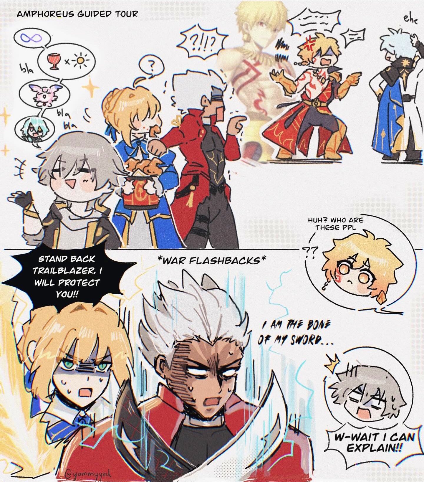 Safebooru - 1girl angry archer (fate) archer (honkai: star rail) (fate ...