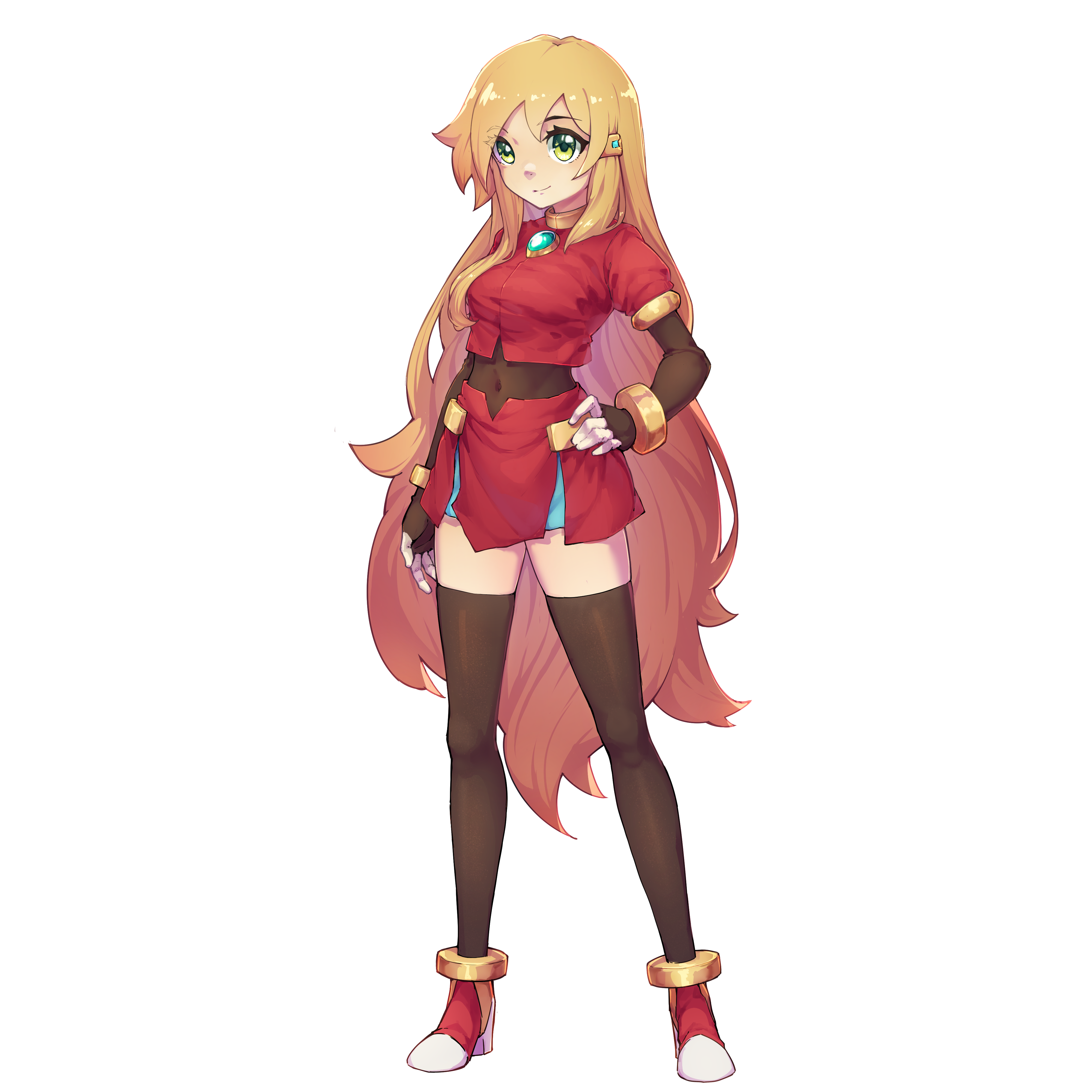 Safebooru - 1girl absurdres blonde hair bodystocking breasts chest ...