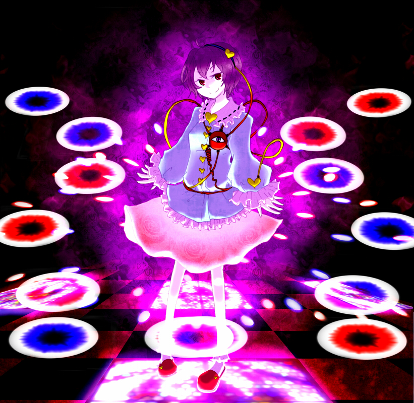 Safebooru - danmaku heart komeiji satori nagihara rion purple hair ...