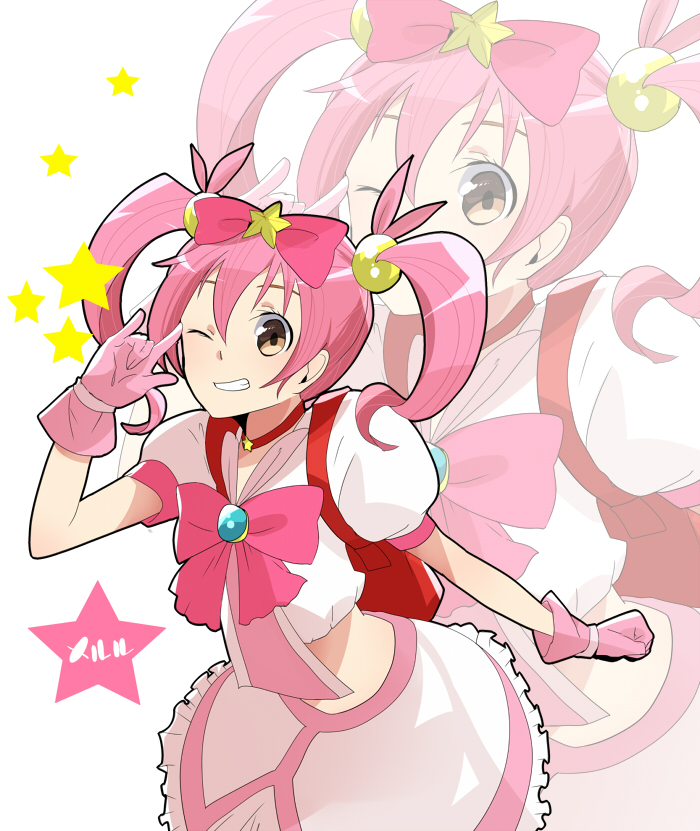 Safebooru - bad id bag brown eyes cosplay gloves grin hoshikuzu witch ...