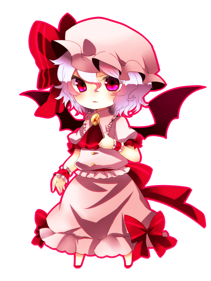 Safebooru - bad id chibi remilia scarlet simple background solo touhou ...