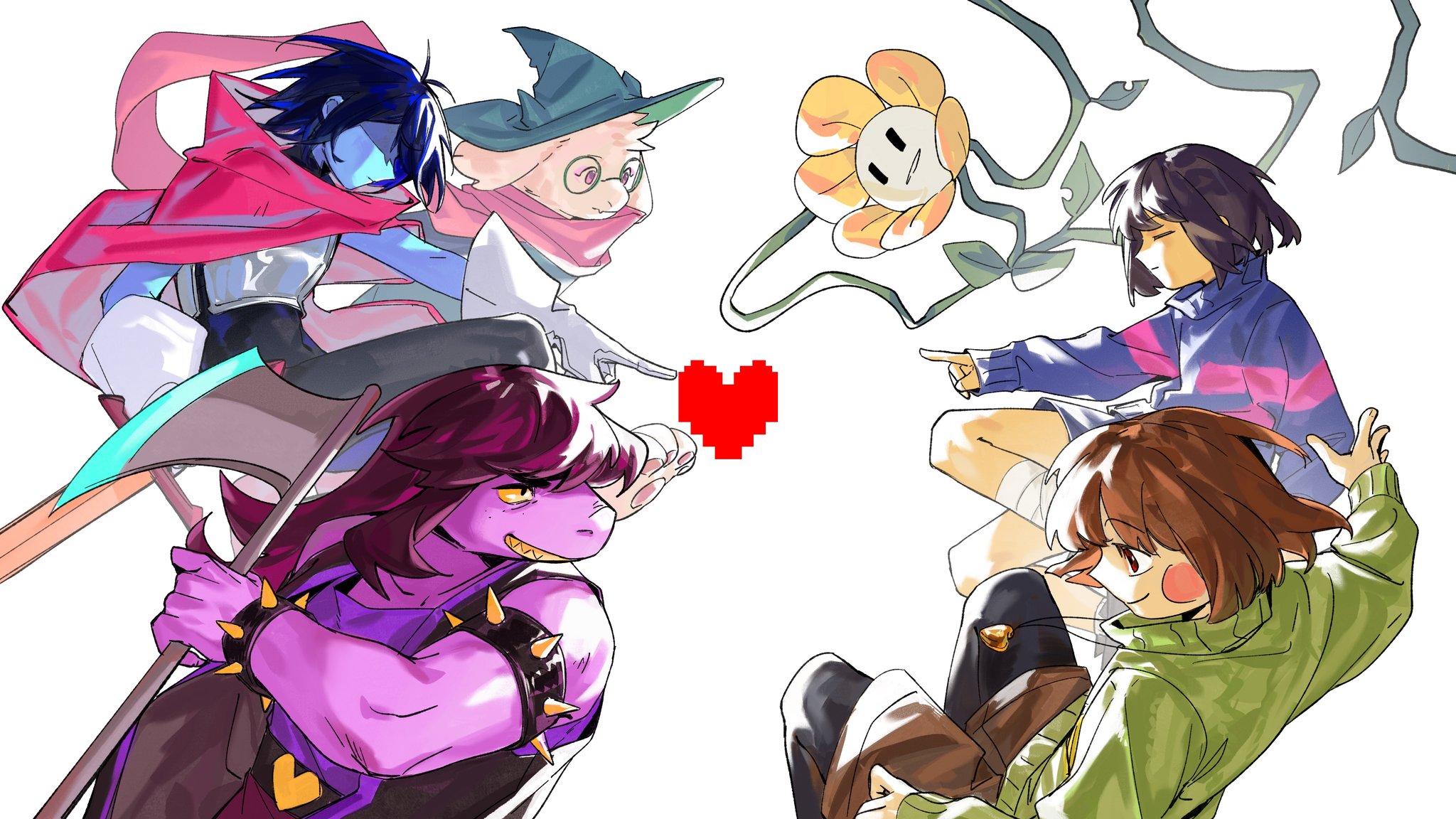 Safebooru - 1boy 1girl 3others androgynous animal ears armlet armor axe blue hair blue skin blue ...