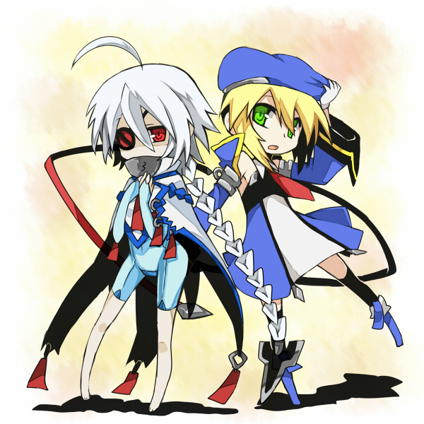 Safebooru - beret blazblue blonde hair braid chibi eyepatch green eyes ...