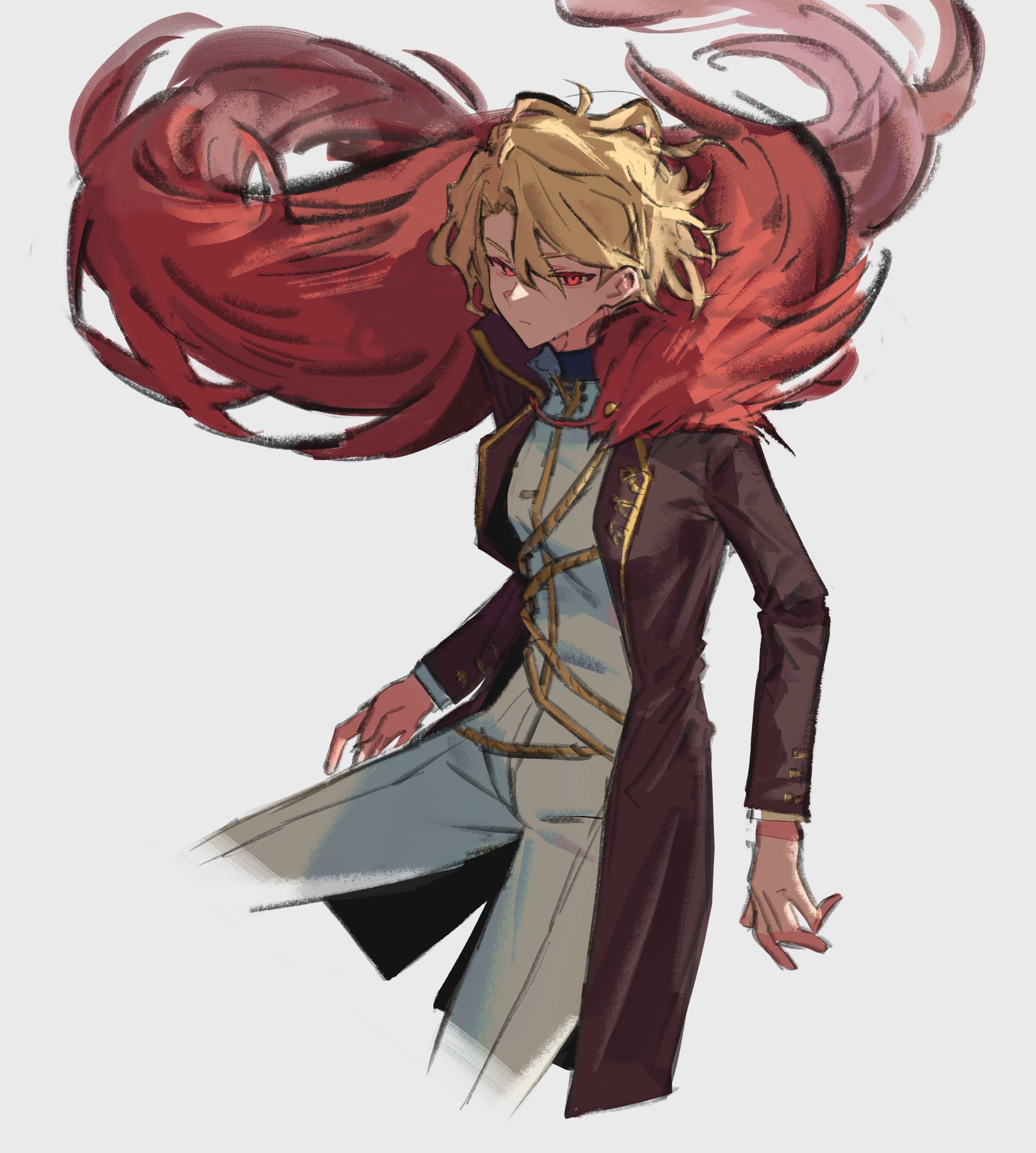 Safebooru - 1girl black coat blonde hair coat collared shirt don ...