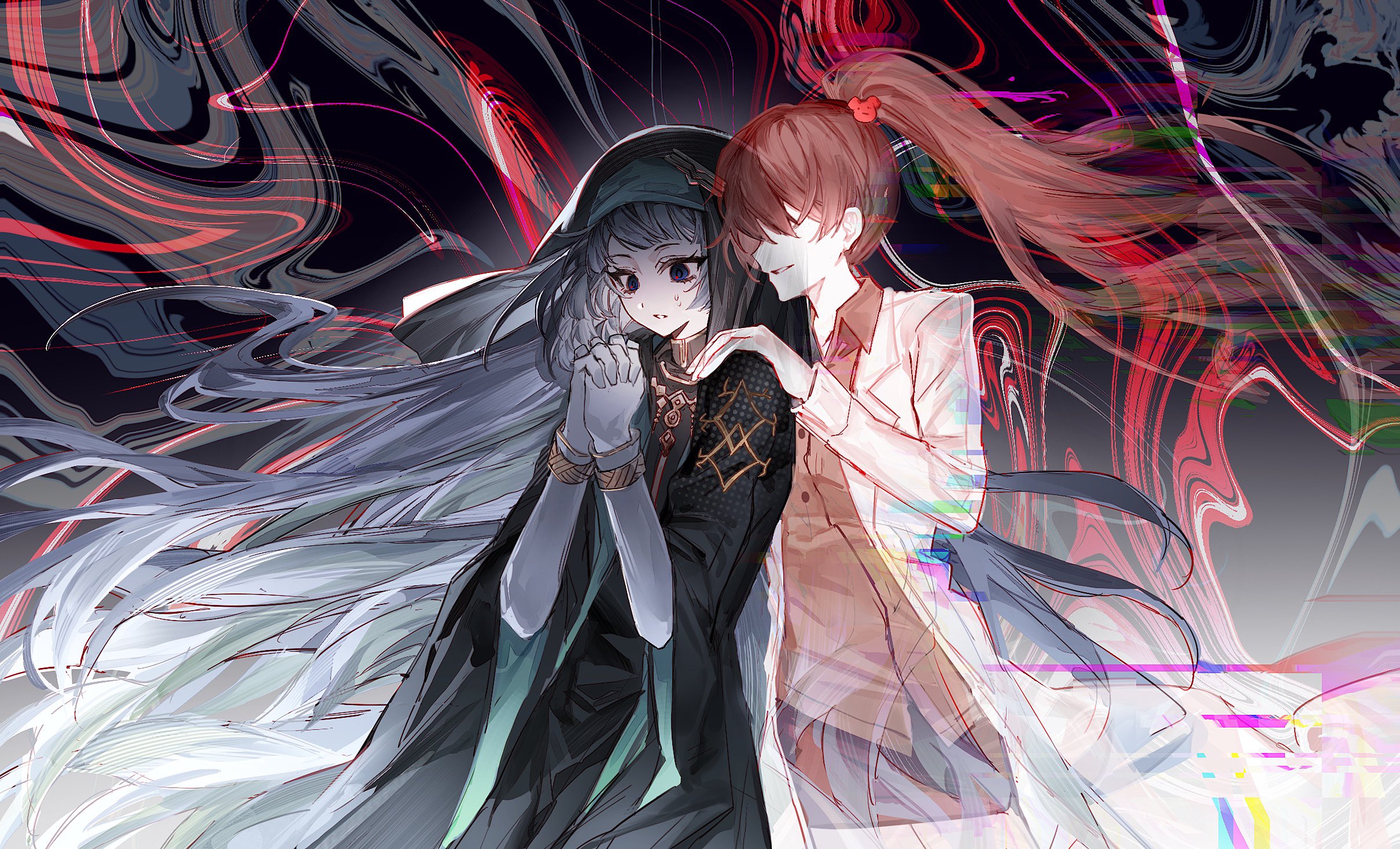 Safebooru - 2girls arknights bochishiraita brown hair carmen (project ...