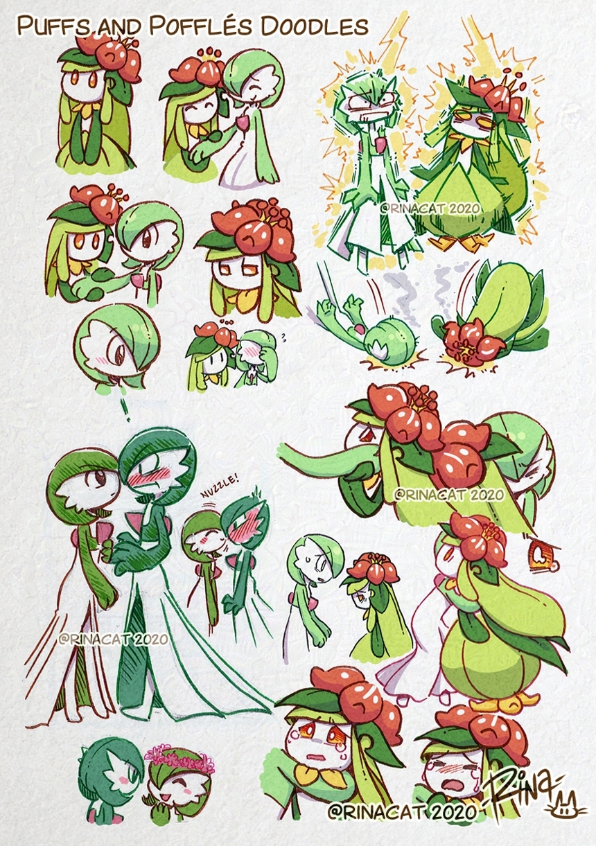 Safebooru - 3girls ^ ^ adversarial noise arms at sides artist name bags ...