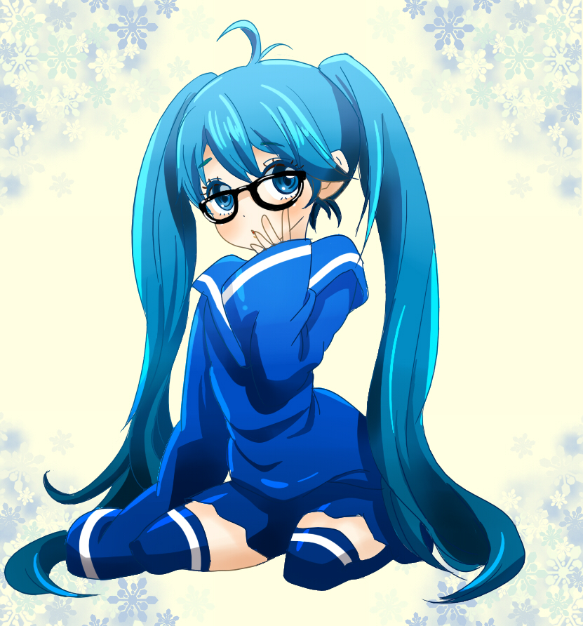 Safebooru - ahoge bespectacled glasses hatsune miku imaichi moenai ko ...