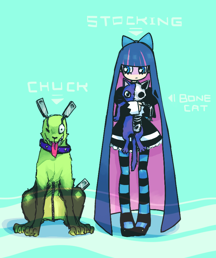 Safebooru - bow cat chuck chuck (psg) dog dress english hachimillion ...