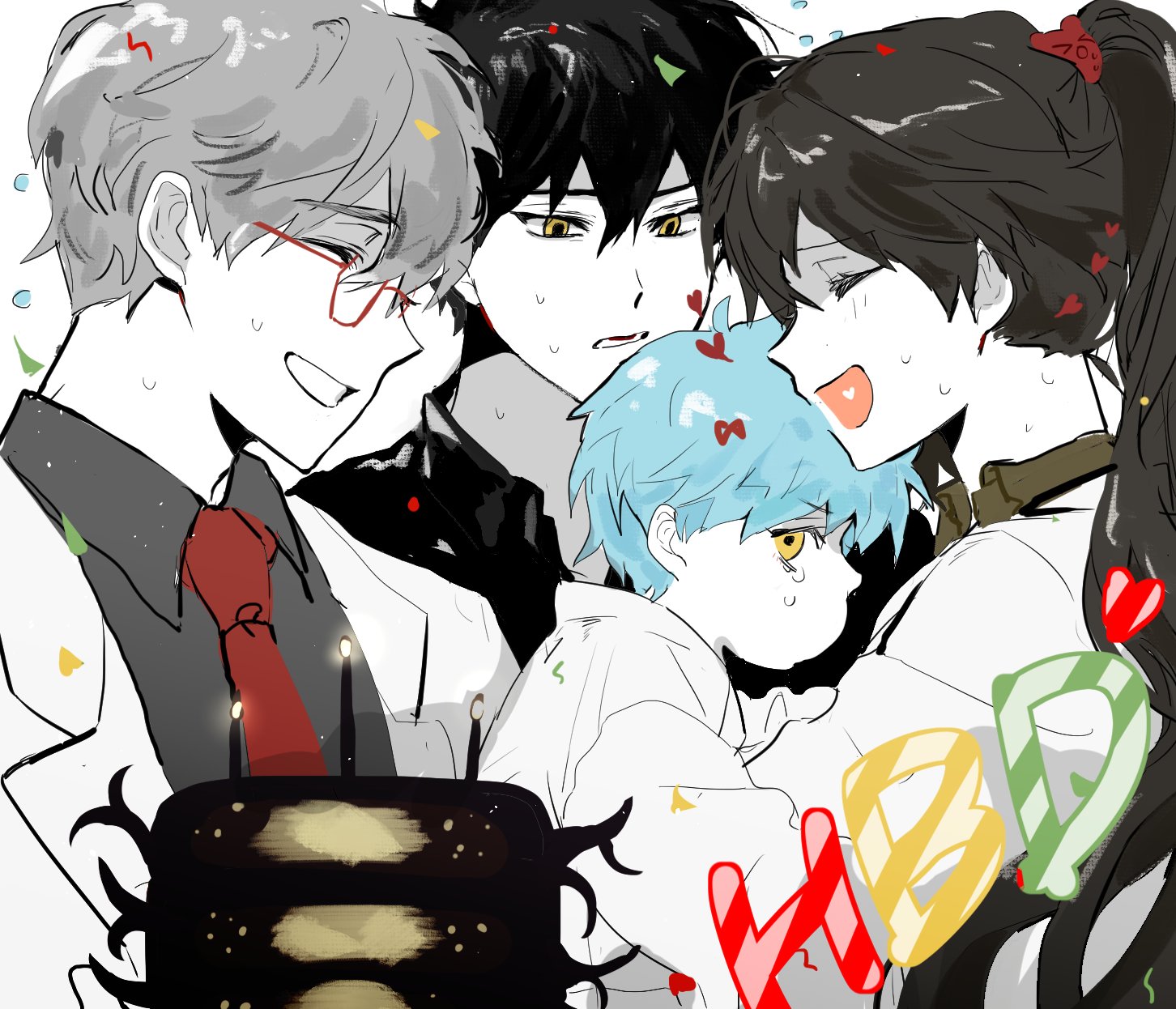 Safebooru - 2boys 2girls angela (project moon) ayin (project moon ...