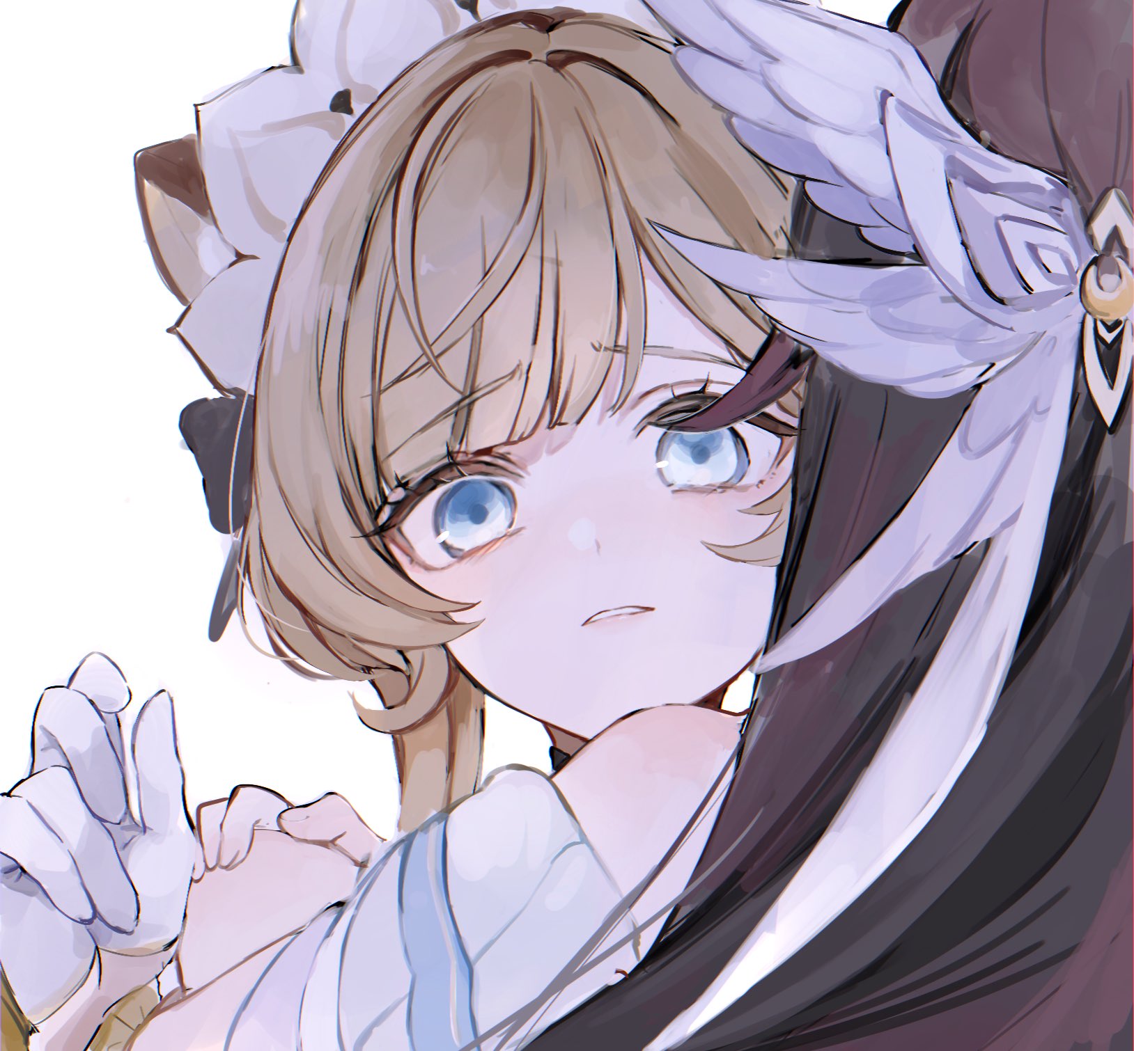 Safebooru - 2girls black hair blue eyes brown hair columbina (genshin ...