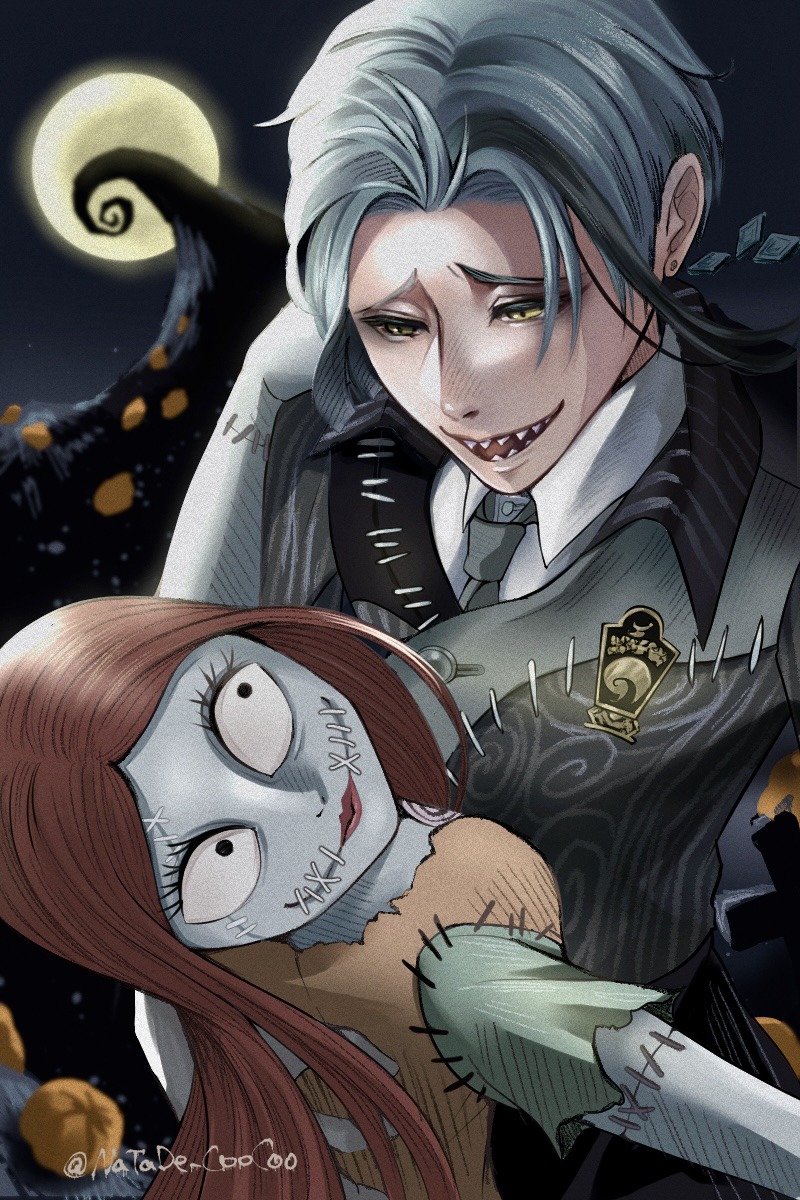 Safebooru - 1boy 1girl gloves highres jade leech long hair looking at ...