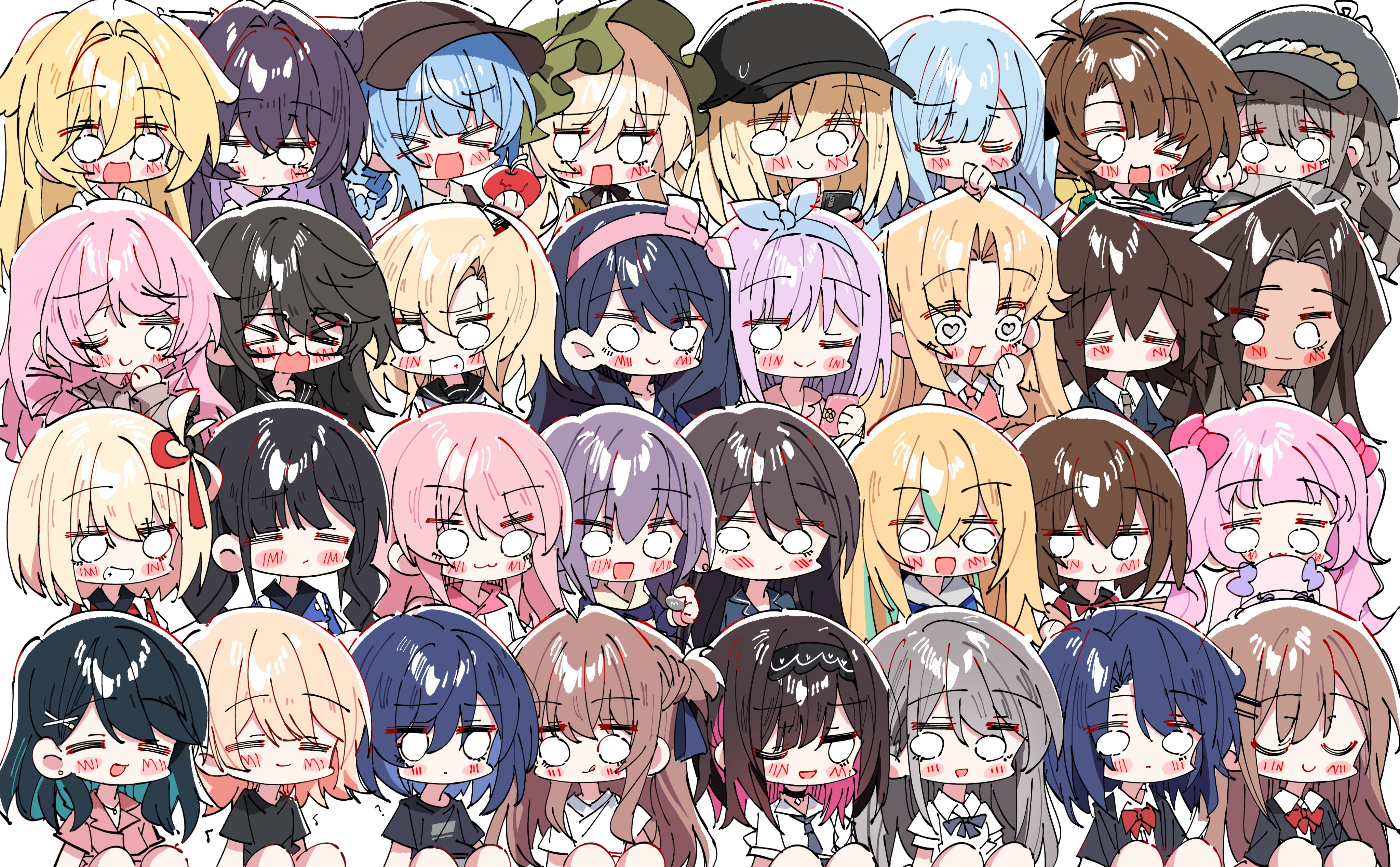 Safebooru - > o 6+girls :3 = = absurdres adachi sakura adachi to ...