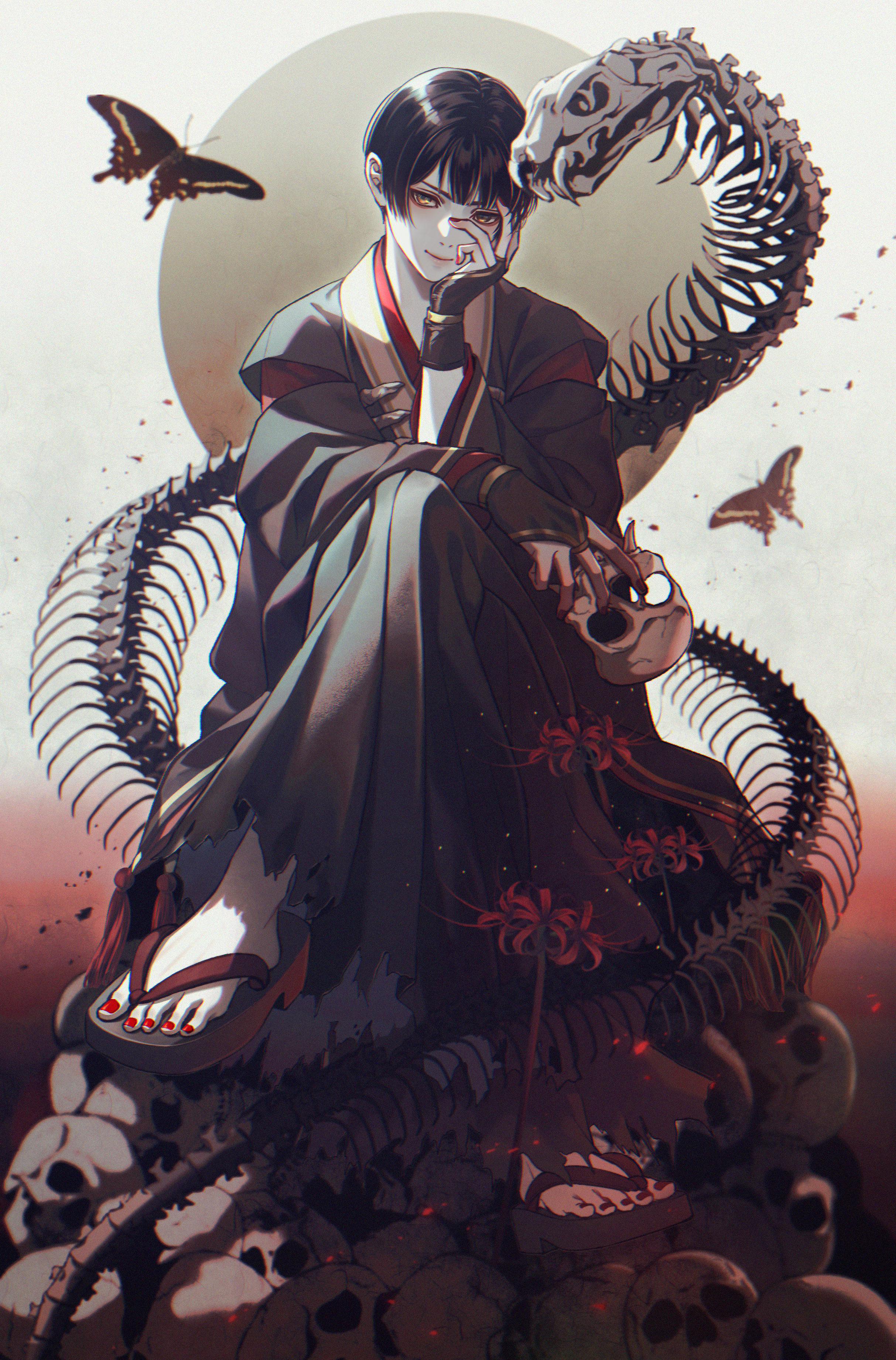 Safebooru - 1boy absurdres armor axis powers hetalia black butterfly ...