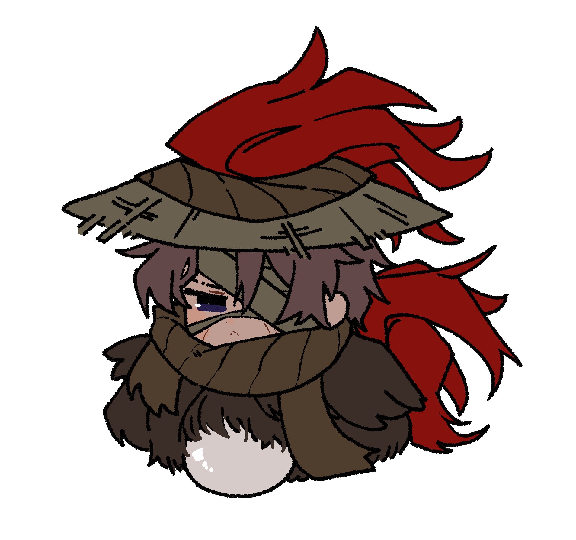 Safebooru - 1boy bird boy brown hair brown hat brown scarf brown wings ...